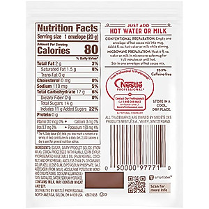 Nestle Hot Chocolate Packets, Milk Chocolate Flavor Hot Cocoa Mix, Made with Real Cocoa, 0.71 oz Sachets, Bulk Pack (60 Count)