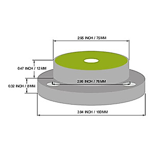 Tower Crane Machine Tool Travel Trailer Camper Rv Leveling Large Scope Bubble Level Round Blocks Gauge Stick On (Diameter 100mm 3.9inch)