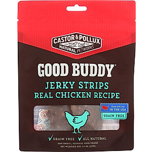 Castor & Pollux Good Buddy Jerky Strips Real Chicken Recipe Grain Free Dog Treats, 4.5-oz bag