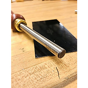 DFM Tool Works Cabinet Scraper Burnisher Tool – MADE IN USA – with Hard Maple Handle and Super Hard High Speed Steel Rod