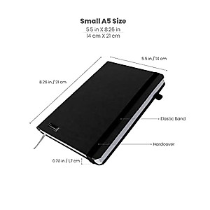 THESMARTNOTEBOOK Letter Dotted Luxury Hard Cover | 190 Pages | 100g | Eco-Friendly Smart Note-Taking | Free App for Digital Note-Taking and Organization | Black