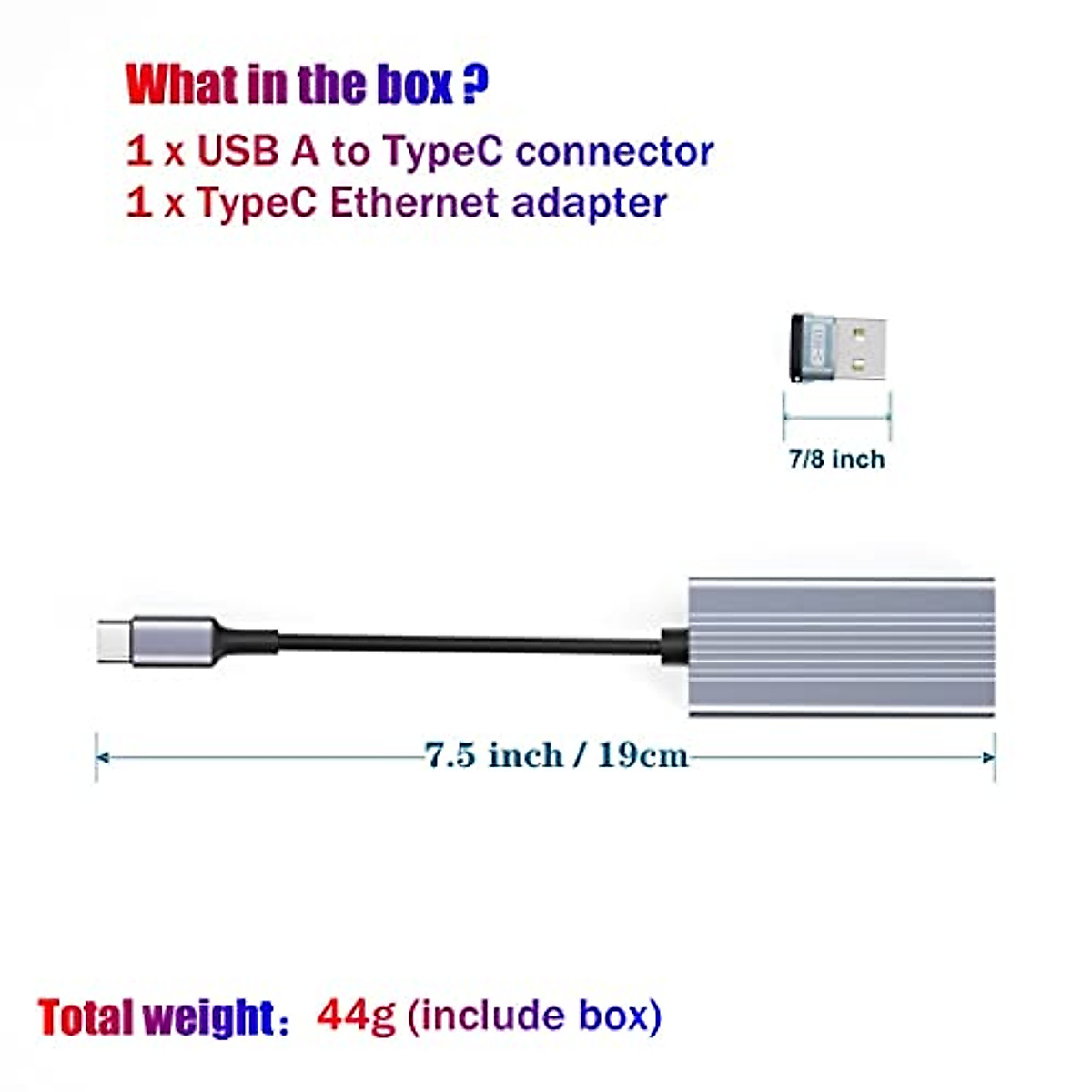USB C to Ethernet Adapter for iPhone 15 iPad, [2in1] USB A and Type C to RJ45 Network LAN Enternet Adapter Compatible with iPhone iPad MacBook Dell XPS, Galaxy S20, Phone, Laptop, PC etc
