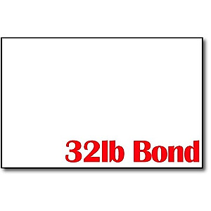 Premium Weight 32lb Bond White 5 1/2" x 8 1/2" Sheets (Half Letter Size) - 500 Sheets