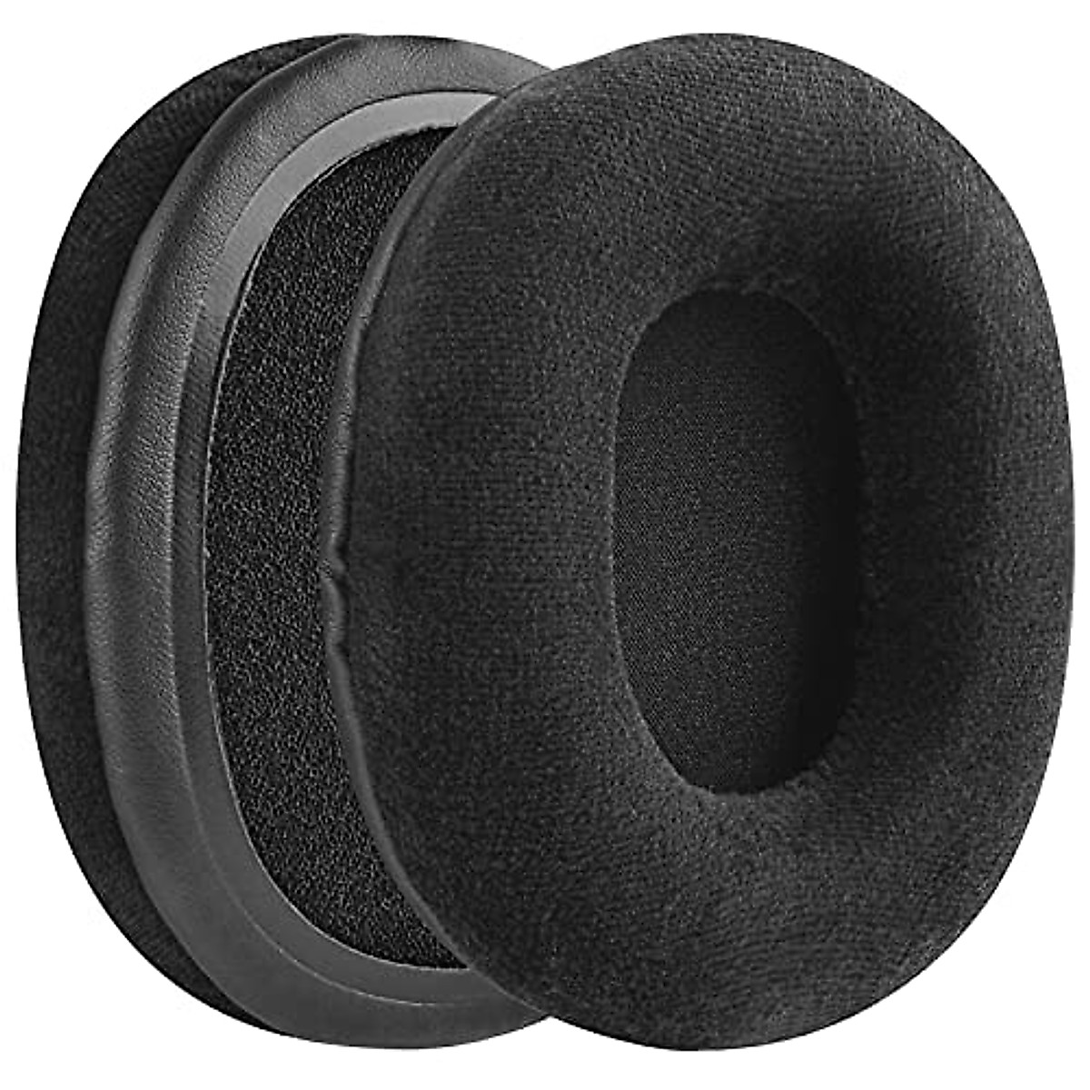 Geekria Comfort Velour Replacement Ear Pads for Sony MDR-7506, MDR-V6, MDR-CD900ST Headphones Ear Cushions, Headset Earpads, Ear Cups Cover Repair Parts (Black)