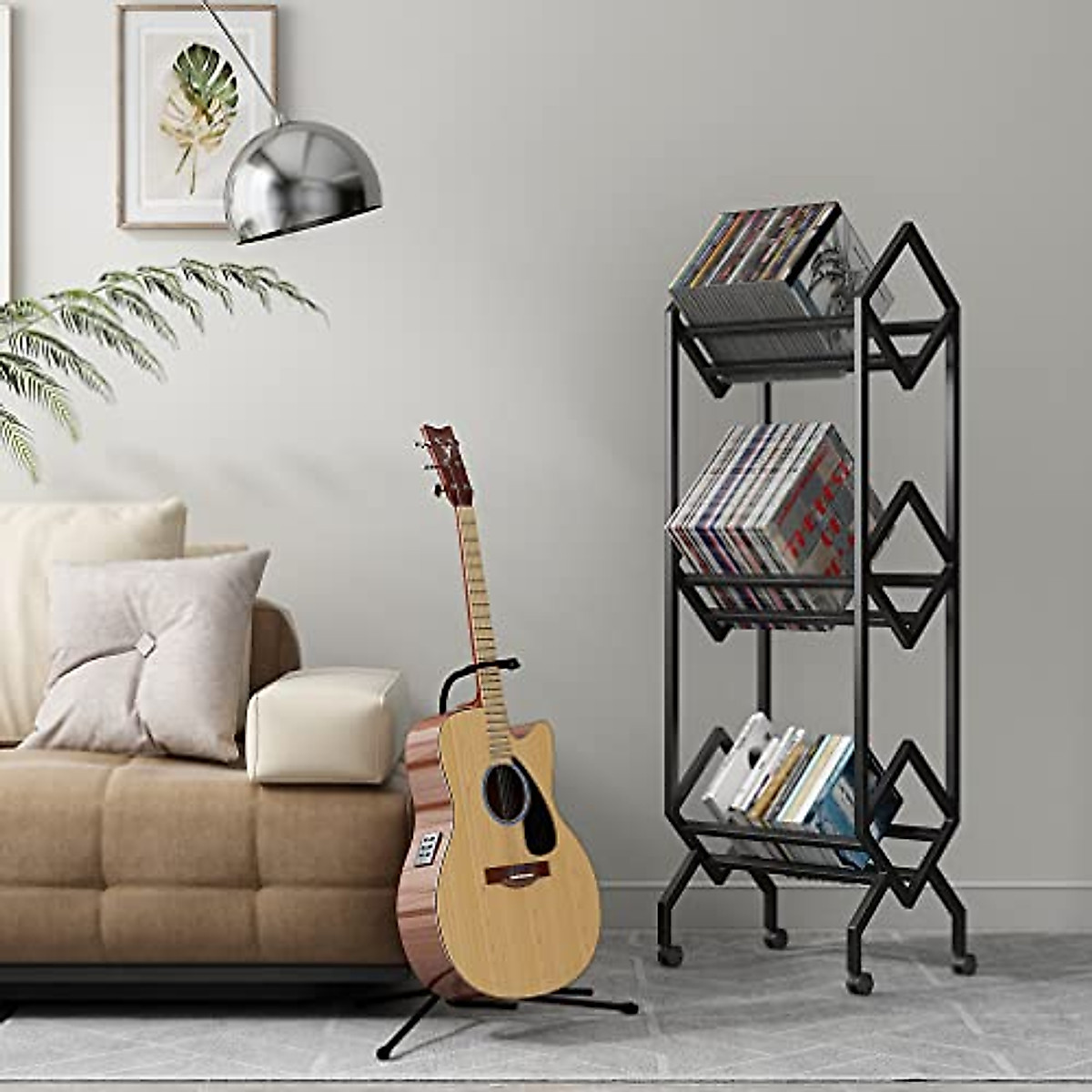 Thick Forest Vinyl Record Storage Rack - Stylish 3-Tier Organizer
