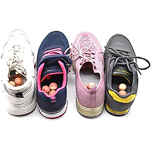 Wahdawn Natural Aromatic Cedar Balls for Clothes Storage, Fresh Scent Cedar Blocks Closets & Drawers Shoe Deodorizer Car Air Freshener (80 Pieces)