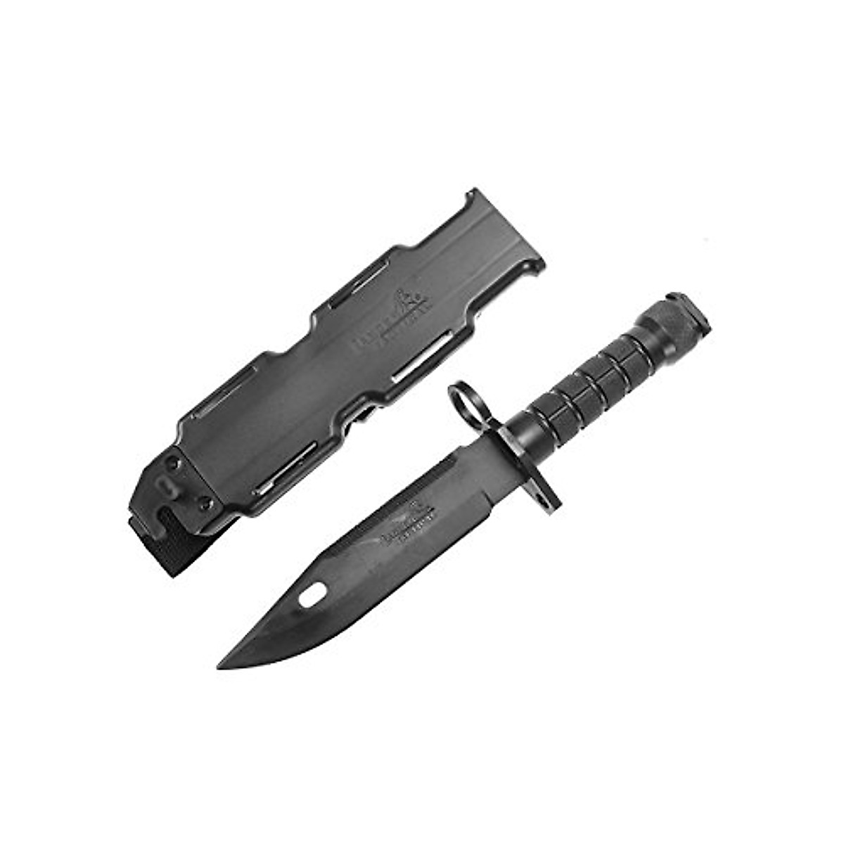 Lancer Tactical M9 Rubber Dummy Blade Lightweight Compact Disarm Dummy Trainer Knife Scale ABS Anti-slip Handle w/Sheath(Black)