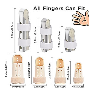 Sopito Finger Splint, 7PCS Finger Support Brace Finger Stabilizer for Broken Fingers Straightening Arthritis Knuckle Immobilization