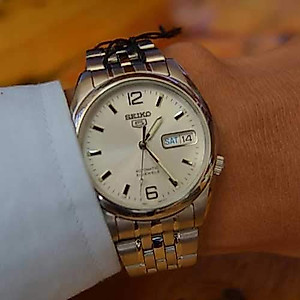 SEIKO Series 5 Automatic White Dial Men's Watch SNK385