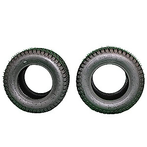 Set of 2 - 16X6.50-8 4 Ply Turf Tires for Lawn & Garden Mower 16x6.5-8