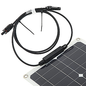 High-Efficiency Monocrystalline PV Module Power Charger,Solar Panel 25W 12V,Waterproof Solar Trickle Charger, High Transmittance Semi Flexible Light Weight Waterproof Solar Panel for Car RV