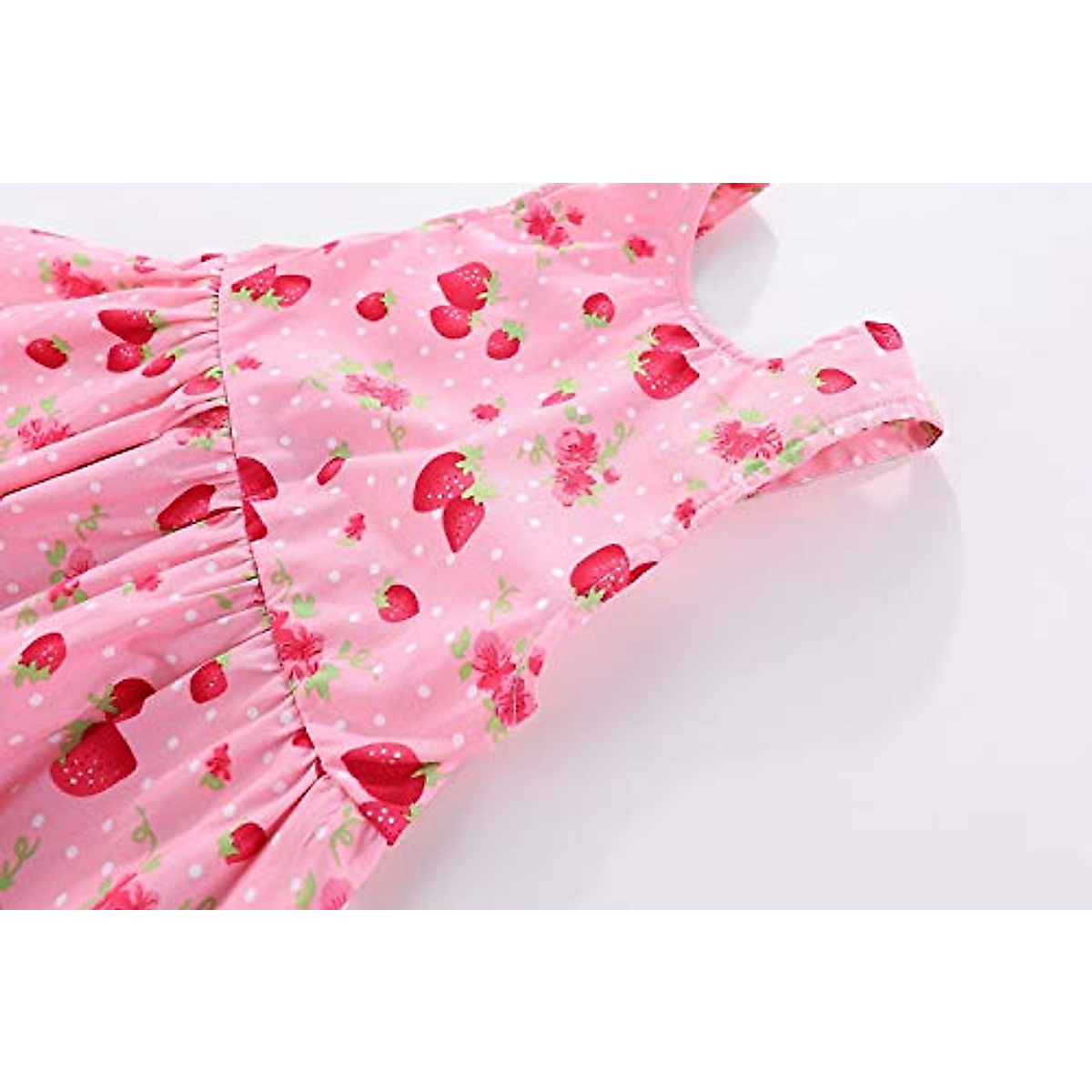 Mud Kingdom Watermelon Toddler Girl Outfits Backless 5T Fruit Pattern Pink