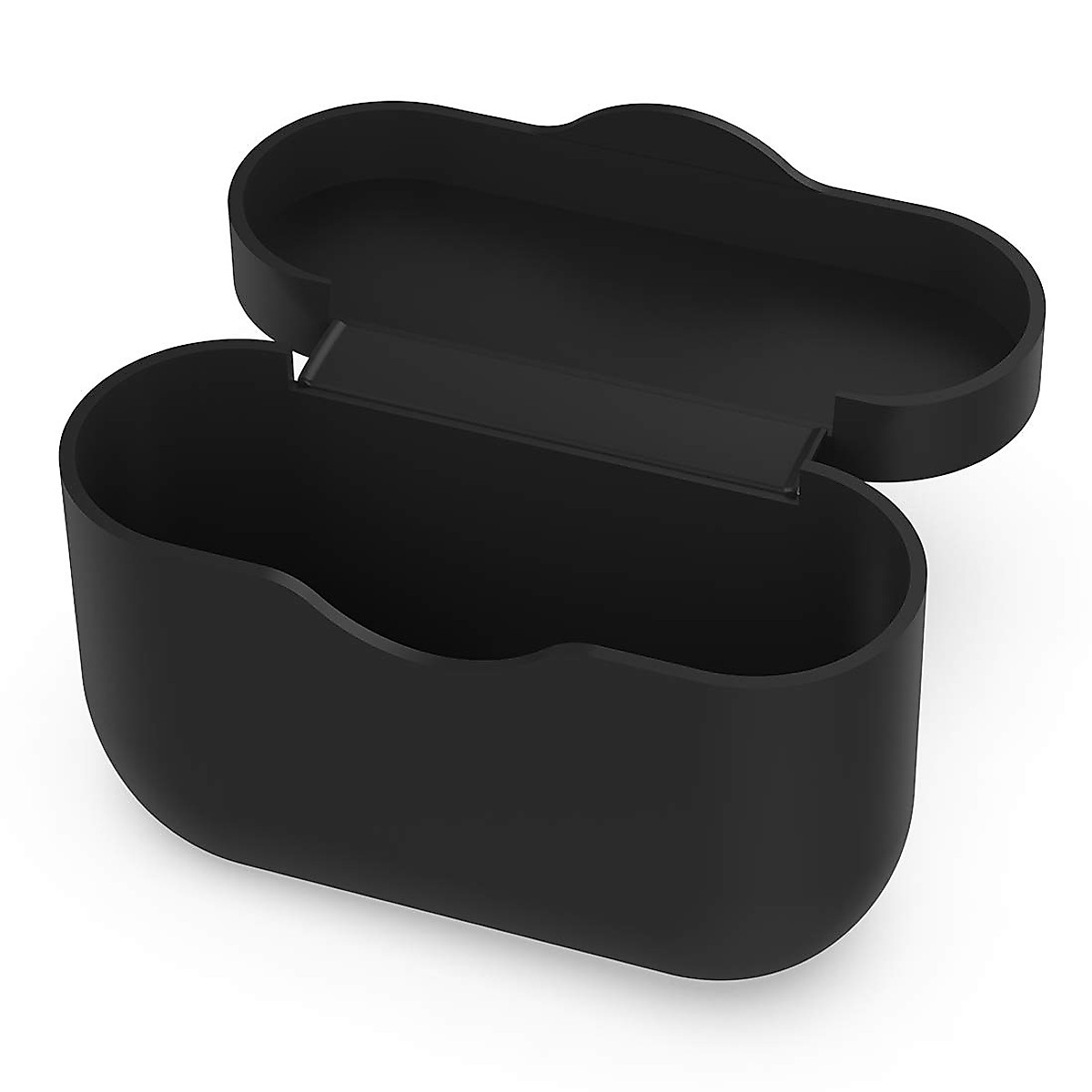 LOKEKE Soft Silicone Protective Case Cover Shell for Sony WF-1000XM3 Truly Wireless Noise Cancelling Headphones Charger Case(Silicone Black)