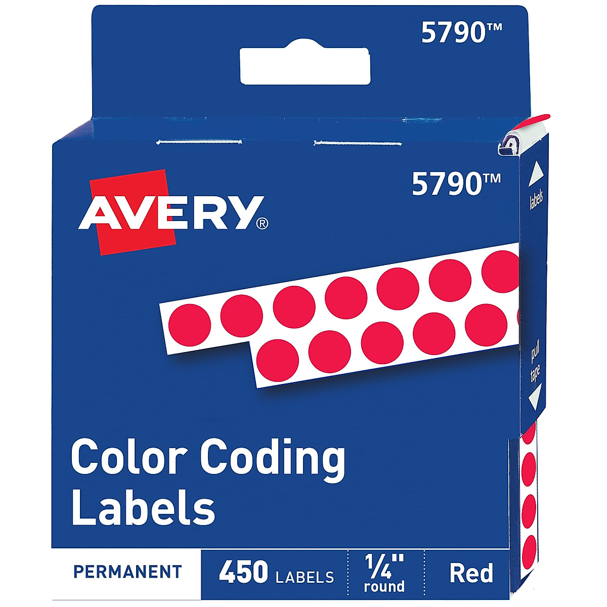 Avery Permanent Color Coding Labels, 0.25 Inches, Round, Pack of 450 (5790)