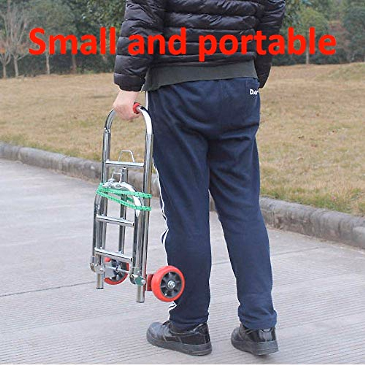 Stainless Steel Folding Trolly Bags for Shopping with Anti Puncture Bearing Wheel and 60 kg Capacity,Silver Shopping Trolley Wheels for Supermarket Shopping(Style #5)(Style #1)