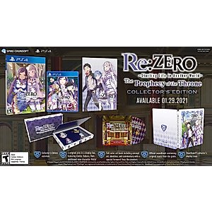 Re:ZERO – The Prophecy of the Throne Collector’s Edition – PlayStation 4