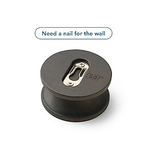 GUDEE Ran Bamboo Wall Mount Round Hooks, Heavy Duty Modern Decorative Durable Hanger for Hanging Bags, Shoes, Towels, Accessories and More in Foyer, Kitchen, Bedroom, Closet in Color Brown