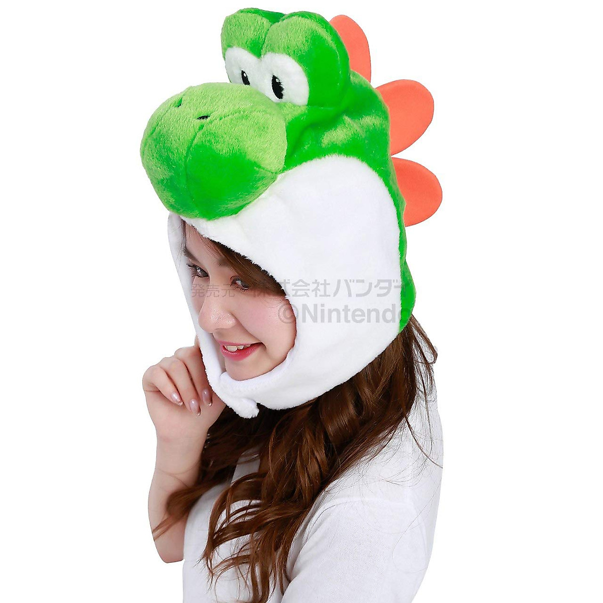 SAZAC Super Mario Bros. Adult Fluffy Beanie Soft Warm Costume Cap - Yoshi