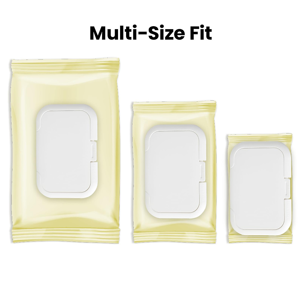 Reusable Wipe Lid for Baby Wipes Refill, Reusable for Over 1 Year, Replacement Cover Cap for Non Flip Top Wipes, Open Top Diaper Wipes, 2 Pcs