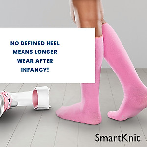 SmartKnit AFO Baby Socks - Infant Seamless AFO Interface and Sensitivity Socks (White, X-Small)