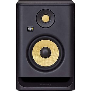 KRK ROKIT 5 G4 5" 2-Way Studio Monitor (Pair) Bundle with Mackie Big Knob Monitor Controller, 2x Pads 2x TRS-XLR Cable