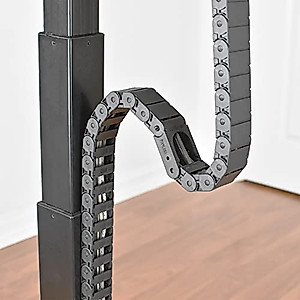 PivyCord-V Flex Chain Raceway Cable Management Solution for Sit-Stand Variable Height Desks, Flexible Cable Raceway to Hide, Organize and Protect Wires and Cables