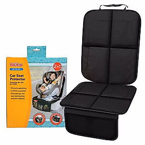 Nuby Deluxe Car Seat Protector, Black Mat for use Under Child's Car Seat