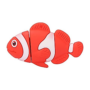 GOWENIC Cartoon USB Flash Drive Cute Red Clownfish Shape Design U Disk USB Memory Stick Thumb Drives Portable Data Storage Flash Drive Cartoon Drive Children (64GB)