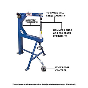 Baileigh 24-Inch Pneumatic Planishing Hammer, 16-Gauge Mild Steel (PH-24A)