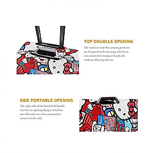 ISUNIET Washable Elastic Cartoon Pink Cat Luggage Cover Travel Suitcase Protective Cover Trunk Case Fits 18''-32'' Suitcase Protector Baggage With Concealed Zipper Gifts for Women Girls Map 4 Small