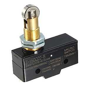 uxcell 2PCS Z-15GQ22-B 1NO + 1NC Panel Mount Roller Plunger Micro Action Switches