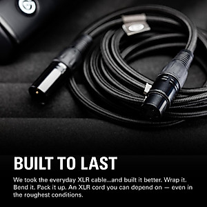 Elgato XLR Microphone Cable – Shielded Microphone Cable for Studio Recording and Live Production, Gold-Plated Pins, Male to Female, for Mic and Balanced Analog Line Levels, 10ft/3m