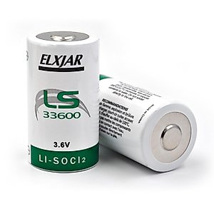 elxjar (2-Pack) 3.6V 19Ah LS33600 D Size Lithium Thionyl Chloride Battery, Replacement for SAFT LS33600, ER34615, Smart Munitions, Unattended Sensors, RFID Tracking