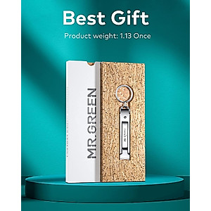 MR.GREEN Portable Nail ClippersMedical Grade Stainless Steel Foldable Nail Cutter Ultra Slim Travel Design
