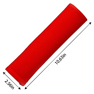 BESULEN Auto Seat Belt Cover, 2 Pack Car Safety Seatbelt Shoulder Pad for More Comfortable Driving, Universal Soft Harness Pad for Backpack Handbag Camera Straps, Compatible with All Cars (Red)