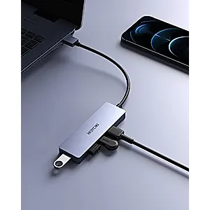 USB Hub for Laptop HOYOKI USB 3.0 Hub,Portable Aluminum Data USB Splitter with SuperSpeed 5Gbps Ultra-Slim USB Port Expander for MacBook Pro/Air, Dell, Chromebook 4