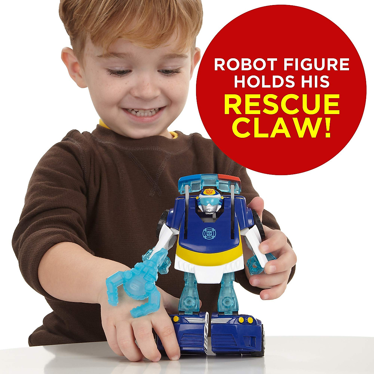 Transformers Playskool Heroes Rescue Bots Energize Chase the Police-Bot Action Figure, Ages 3-7 (Amazon Exclusive)