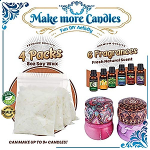 Catcrafter Scented DIY Candle Making Kit - Soy Wax Candle Kit Art & Candle Making Supplies & Materials for Adults with Candle Wax Paraffin Wax Melter Candles Bulk for Small Business Supplies Home
