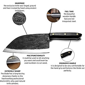 COOLINA The Real Duo Lixy & Promaja High Carbon Steel Knife Set, Butcher's Knife for Meat & Bone, Versatile Chef’s Knife for Chopping & Dicing, Full Tang, Ergonomic Handles, Perfect for BBQ & Grill