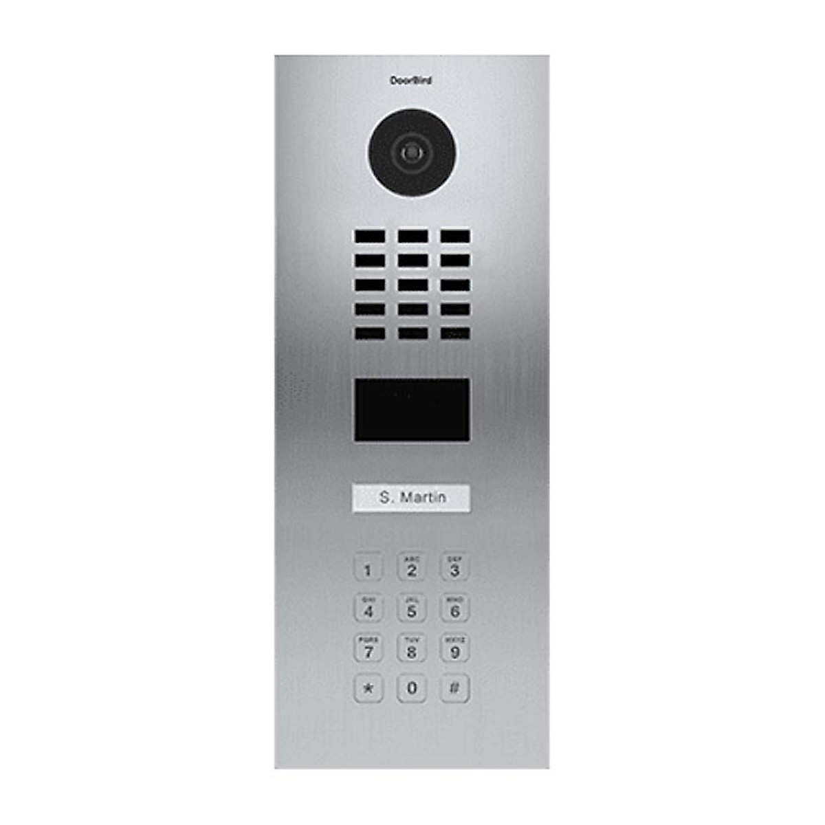 DoorBird IP Video Door Station D2101KV, Stainless Steel V2A Brushed - grinding dust resistant - 1 Call button- Keypad - POE Capable