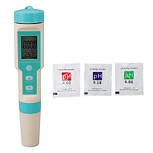 Fydun Water Quality Meter, Temp EC Salinity SG 7 in 1 Accurate orp Meter ORP PH TDS Digital Testing Pen with Powder