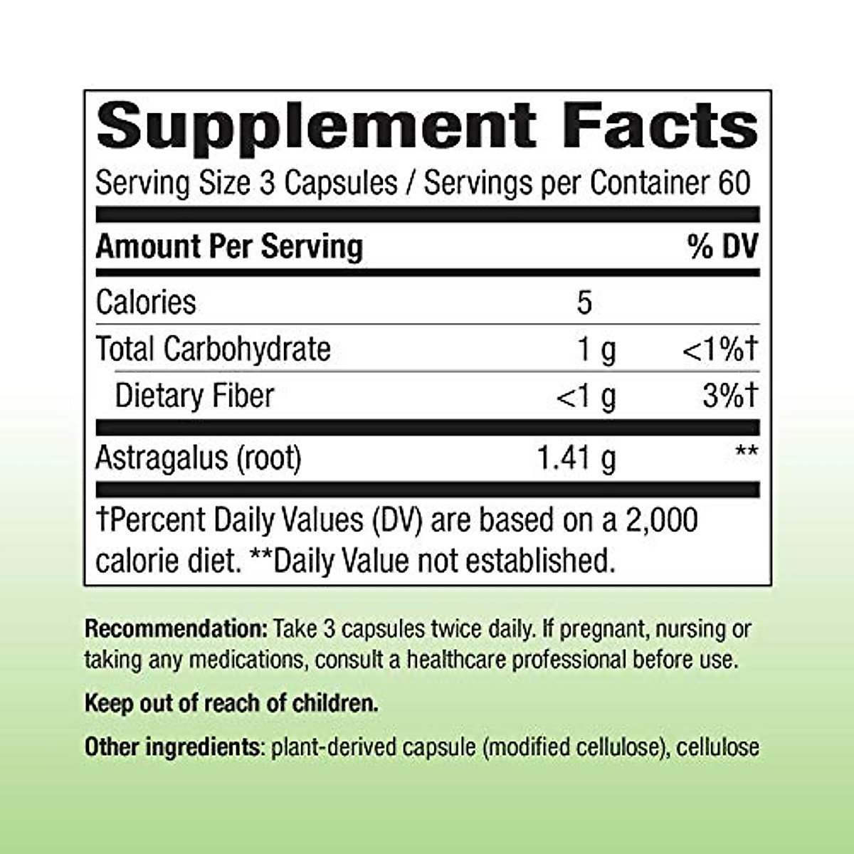 Nature's Way Astragalus Root, Traditional Immune Support*, Non-GMO Project Verified, Vegan, 180 Capsules