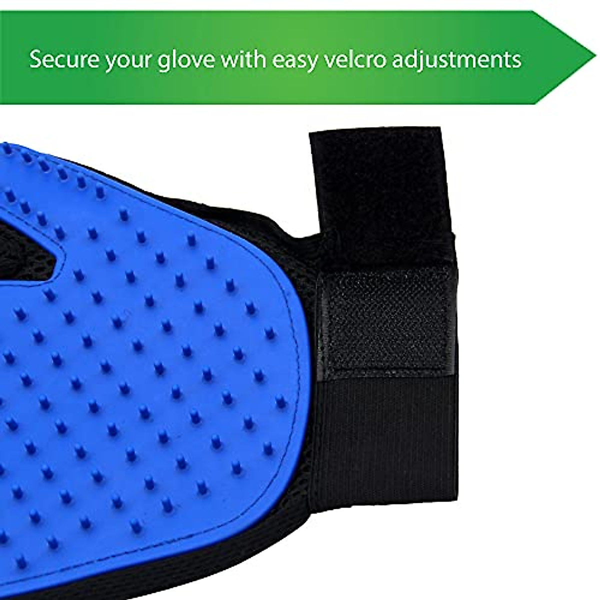 Pet Grooming Glove - Gentle Deshedding Washing Brush Glove - Efficient Pet Hair Remover Mitt - Enhanced Five Finger Design - Perfect for Dog & Cat Kitten Puppy with Long & Short Fur - Right Hand