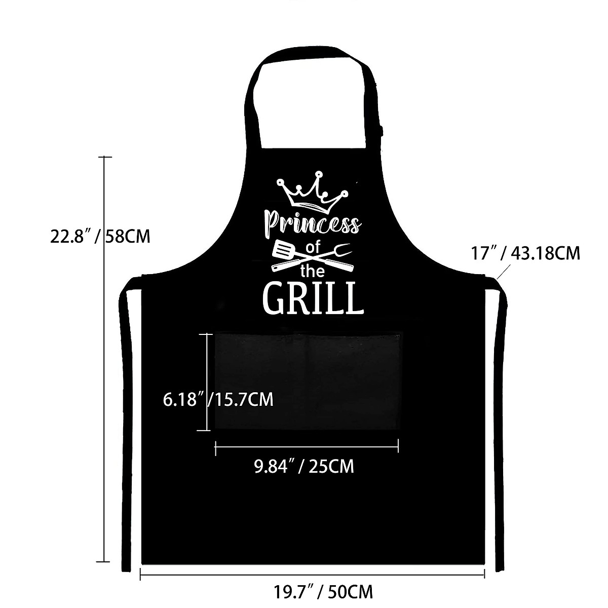 GEMHOPE Kids Apron Children Grill Aprons Funny Child Apron with 2 Pockets Birthday Gifts for Girls Cooking Kitchen Baking Painting