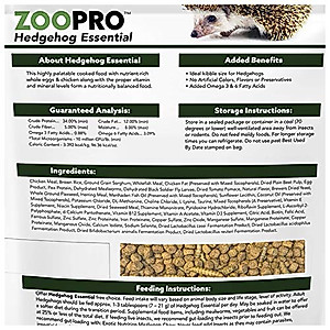 Exotic Nutrition Hedgehog Essential - Chicken Kibble with Mealworms (1.75 Pound)