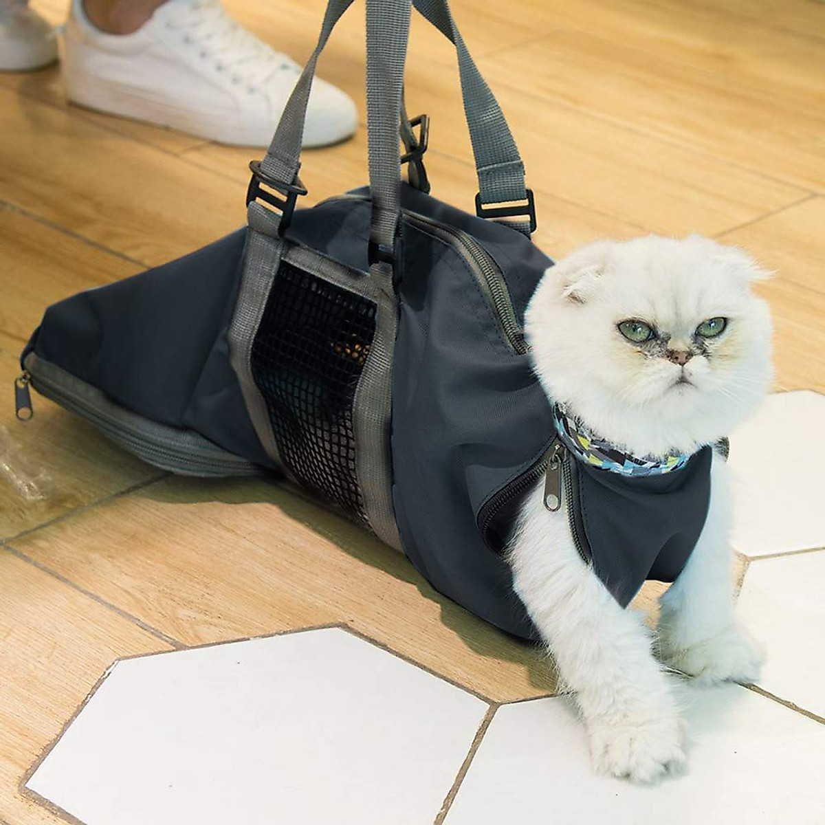 Cinf Cat Nail Clipping Cleaning Grooming Restraint Bag No Scratching Biting for Bathing Nail Trimming Injecting Examining