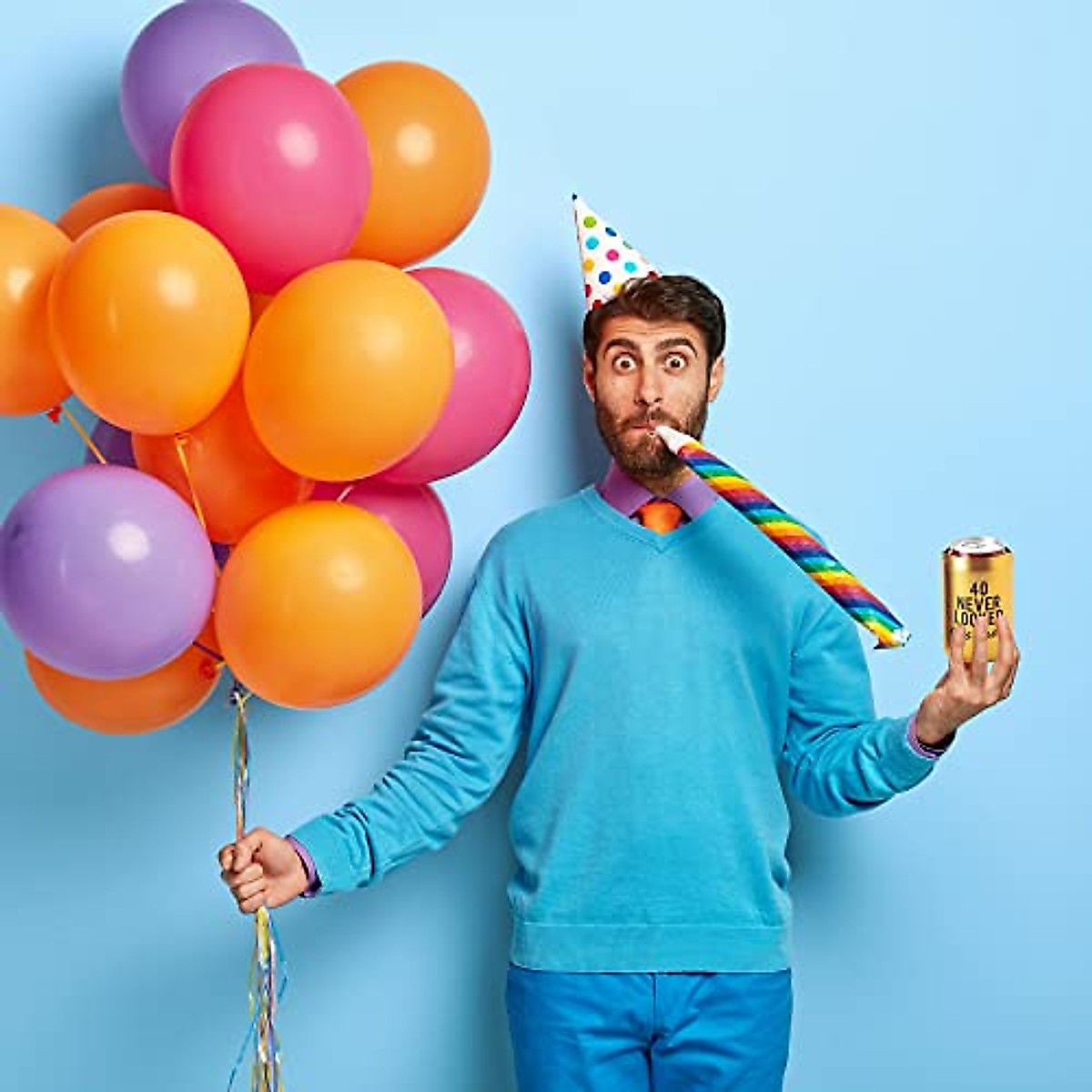 Cheers to 40 Years and 1 Metallic Gold 40 Never Looked So Good Birthday Party Can Coolies, Set of 12, Black and Gold 40th Birthday Cooler, Perfect for Birthday Parties or Birthday Decorations