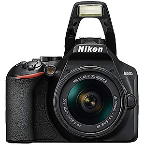 Nikon D3500 24.2MP DSLR Camera w/AF-P 18-55mm VR Lens & 70-300mm Dual Zoom Lens (1588B) – (Renewed)