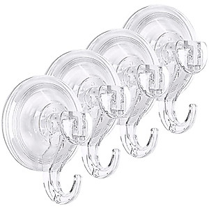 ZBYOMI Suction Cup Hooks, Reusable Vacuum Suction Cup Hooks, Punch-Avoided Suction Hooks- Powerful Waterproof Shower Hooks for Bathroom，Kitchen，Glass Door use