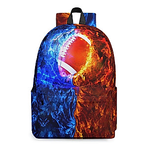 Multifunction Football Bookbag Reusable Backpack for Teens Boys Girls, Large Capacity Laptop Backpack for Travel Office
